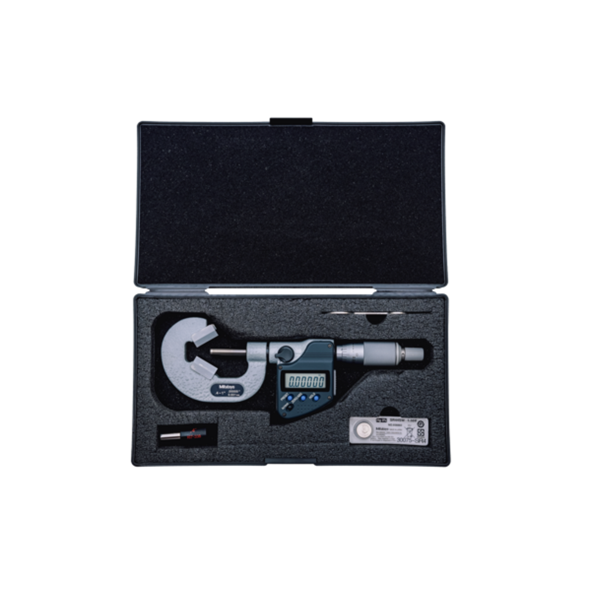 Micrómetro Digital para Exteriores Con topes en V, Intervalo 0.4-1 pul ...